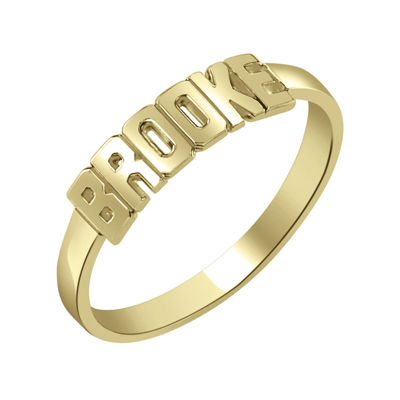 Personalized Block Name Ring-JCPenney