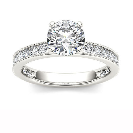 Click here for 1 1/2 CT.T.W. Natural Round Diamond 14K Gold Engag... prices