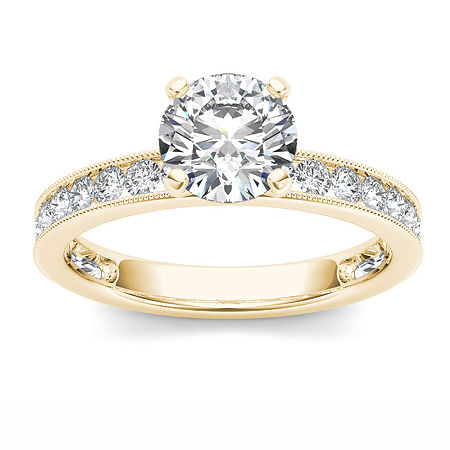 Click here for 1 1/2 CT.T.W. Natural Round Diamond 14K Gold Engag... prices