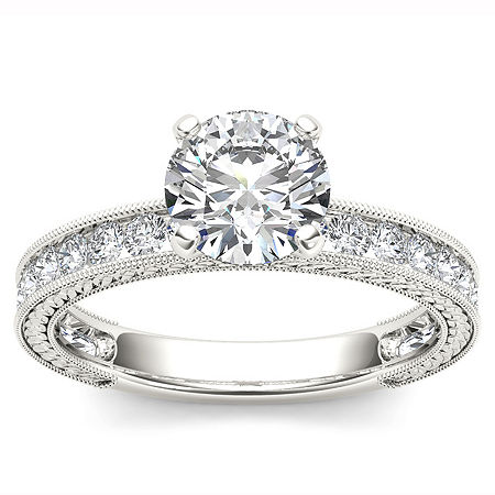 Click here for 1 1/2 CT.T.W. Natural Round Diamond 14K Gold Engag... prices