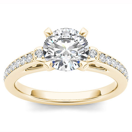 Click here for 1 CT.T.W. Natural Round Diamond 14K Gold Engagemen... prices