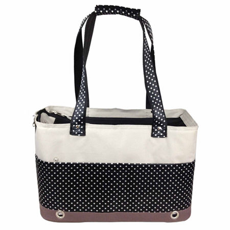 Click here for The Pet Life Fashion Tote Spotted Pet Carrier  One... prices