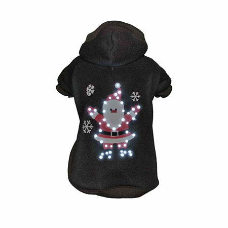 Click here for The Pet Life LED Lighting Juggling Santa Hooded Sw... prices