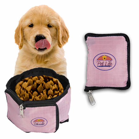 Click here for The Pet Life Wallet Travel Pet Bowl  One Size  Pin... prices