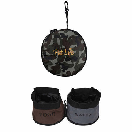 Click here for The Pet Life Double Water Travel Pet Bowl  One Siz... prices