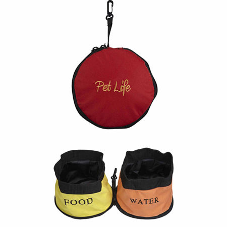Click here for The Pet Life Double Water Travel Pet Bowl  One Siz... prices