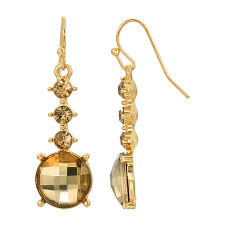 Click here for 1928 Gold Tone Womens Champagne Drop Earrings  One... prices