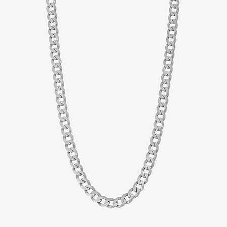 Click here for Sterling Silver Solid Curb Chain Necklace  One Siz... prices