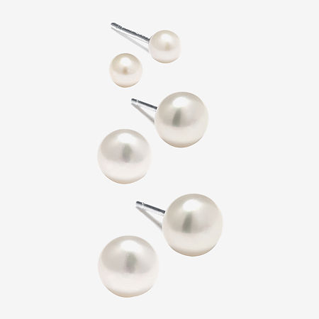 Click here for Silver Treasures Womens White Cultured Freshwater... prices