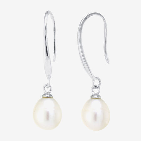 Sterling Silver 7.5mm Freshwater Pearl Earrings