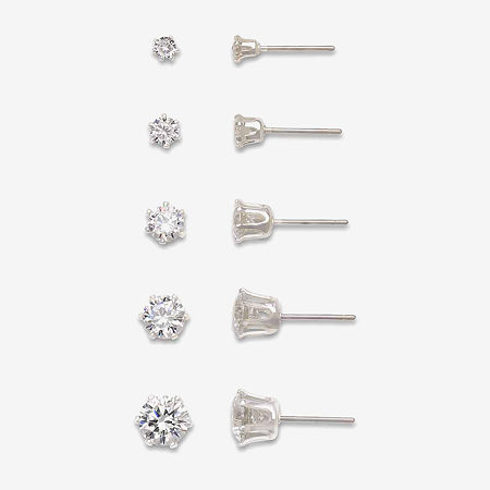 Click here for Mixit Womens Cubic Zirconia Hypoallergenic 5 Pair... prices