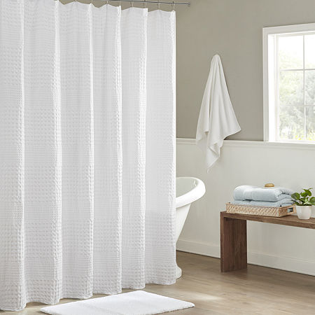 Click here for Madison Park Eider Shower Curtain  One Size  White prices