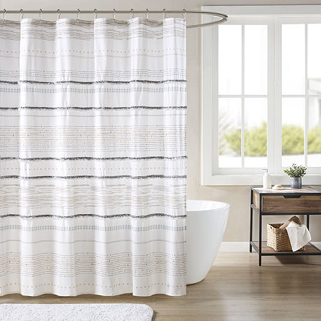 Click here for INK+IVY Nea Shower Curtain  One Size  White prices