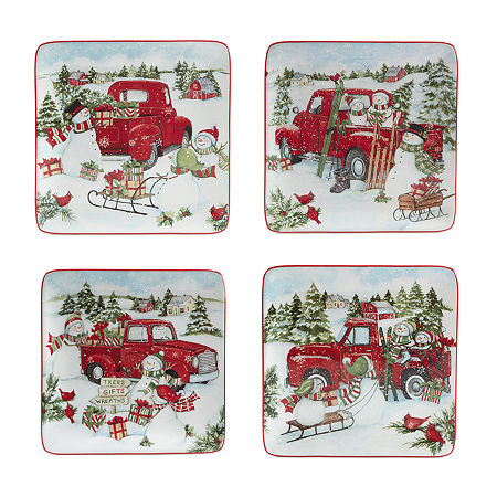 Click here for Certified International Red Truck Christmas 4-pc.... prices