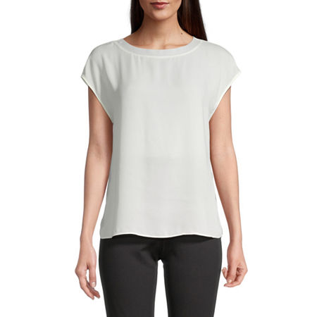 Click here for Worthington Womens Round Neck Short Sleeve T-Shirt... prices