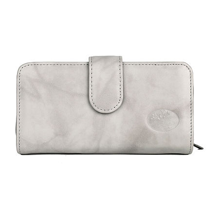 Click here for Womens Buxton Checkbook Wallet - Grey prices