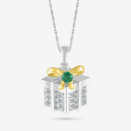 Click here for Christmas Present Womens Lab Created Green Emerald... prices