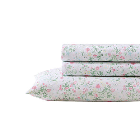 Laura Ashley Kids Microfiber 4 Piece Sheet Set  Queen - Posey Dance