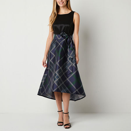 Click here for Maia Womens Sleeveless Plaid Midi Fit + Flare Dres... prices