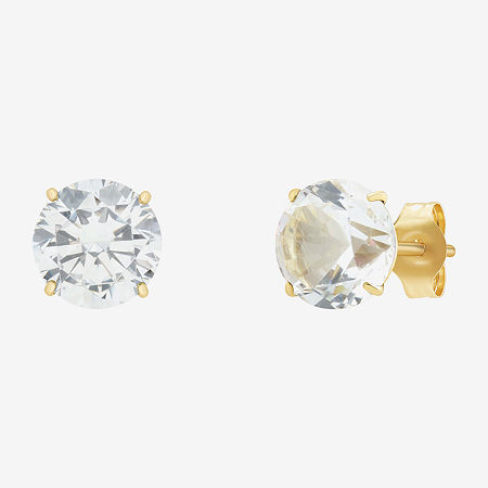 Click here for Gemstone 10K Gold 6mm Round Stud Earrings  One Siz... prices