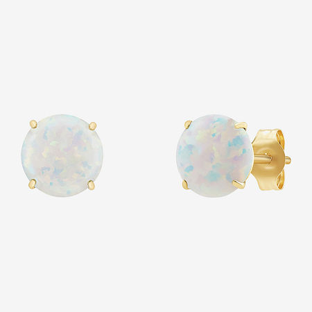 Click here for Gemstone 10K Gold 6mm Round Stud Earrings  One Siz... prices