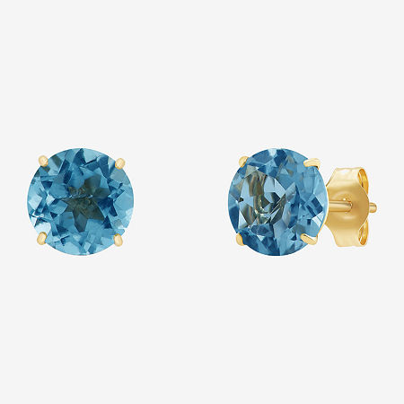 Click here for Gemstone 10K Gold 4mm Round Stud Earrings  One Siz... prices