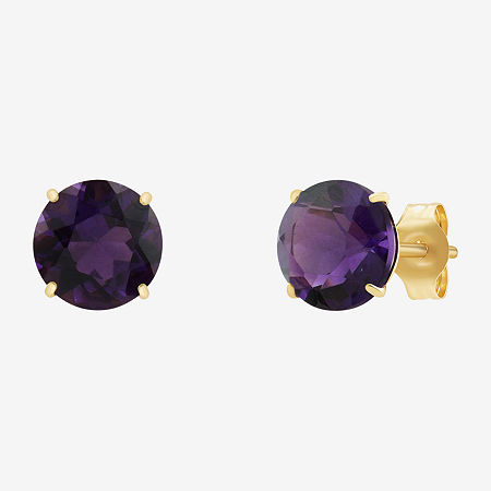 Click here for Gemstone 10K Gold 6mm Round Stud Earrings  One Siz... prices