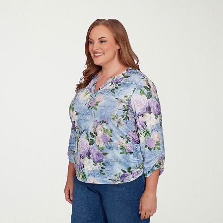 Click here for Alfred Dunner Hilton Head Womens Plus 3/4 Sleeve H... prices