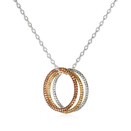 Click here for Bijoux Bar Delicates Tri Tone Womens Circle 16 Inc... prices