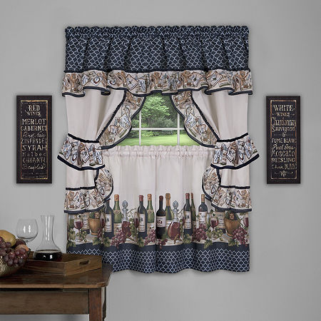 Click here for Achim Chateau Cottage Kitchen Window Curtain Set prices