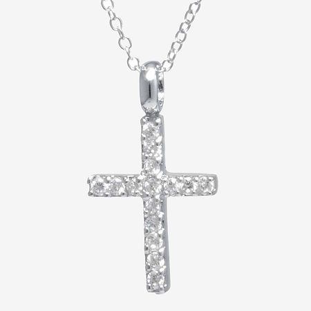 Click here for Silver Treasures Sterling Silver Cubic Zirconia Cr... prices