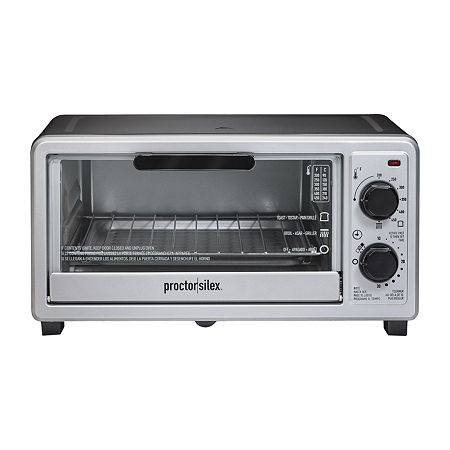 Proctor Silex 4 Slice Toaster Oven Broiler - 31260 - Silver-Tone