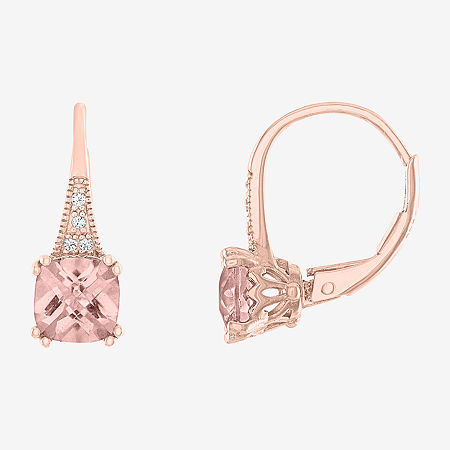 Click here for Gemstone 14K Gold Over Silver Cushion Drop Earring... prices