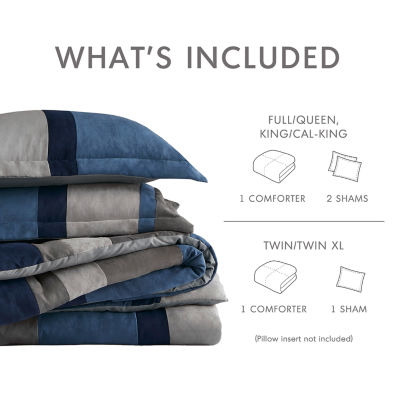 510 Design Boulder Pieced Faux Suede Midweight Comforter Set - JCPenney