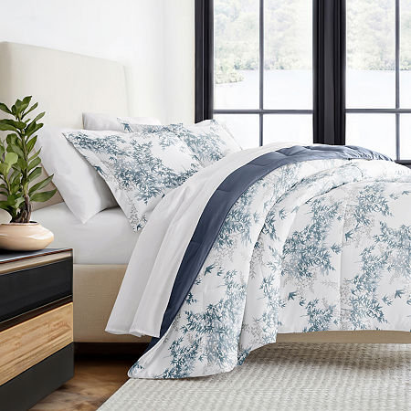 Click here for ienjoy Home Bamboo Leaves Blue 2-Piece Comforter S... prices