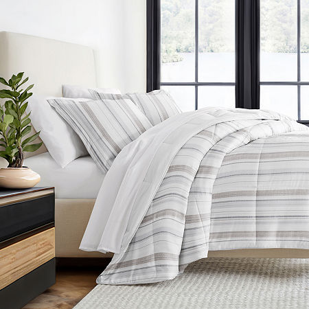 Click here for ienjoy Home Vertical Stripe 3-Piece Comforter Set... prices