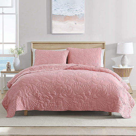 Click here for Caribbean Joe Solid Shell Outline Quilt Set  One S... prices