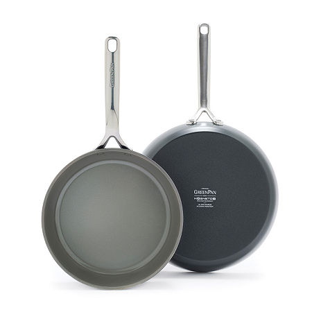 GreenPan GP5 Hard Anodized Healthy Ceramic Nonstick 2-Piece Fry pan Set  9.5 and 11 - Slate