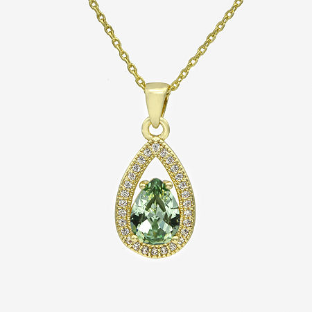 Click here for Sparkle Allure Halo Womens Green Cubic Zirconia 14... prices