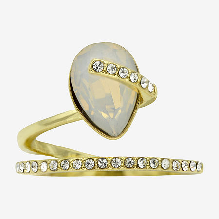 Click here for Sparkle Allure Wrap Womens White Crystal 14K Gold... prices