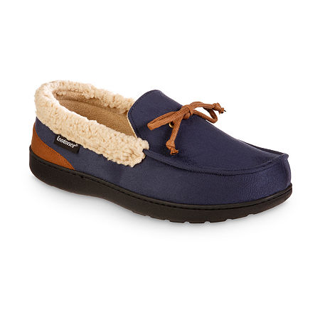 Click here for Isotoner Mens Moccasin Slippers  X-large  Blue prices