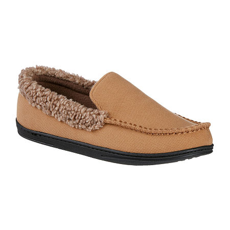 Click here for Isotoner Mens Moccasin Slippers  X-large  Beige prices