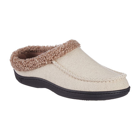 Isotoner Mens Moccasin Slippers  X-large  Gray