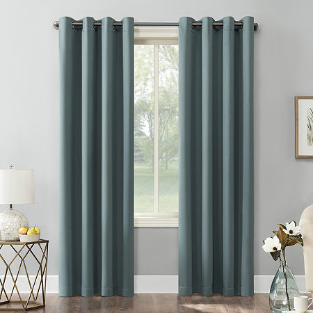 Saxon Energy Saving Blackout Grommet Curtain Panel - Mineral