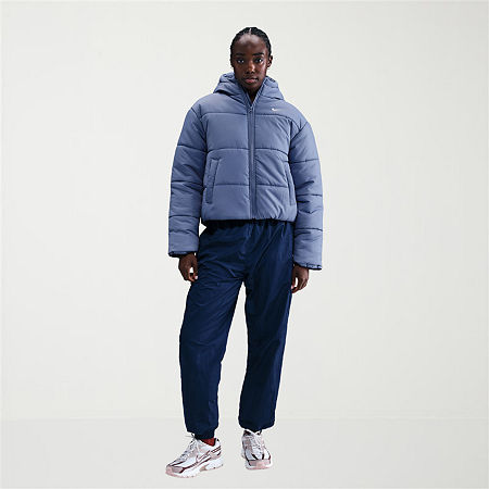 Nike Womens Therma-fit Hooded Puffer Jacket - World Indigo/white