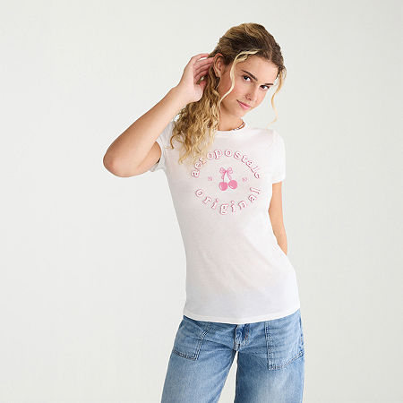 Click here for AEROPOSTALE Womens Juniors Short Sleeve Regular Fi... prices