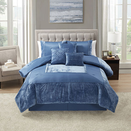 Click here for Sweet Home Collection Luna 7pc. Crushed Velvet Bed... prices
