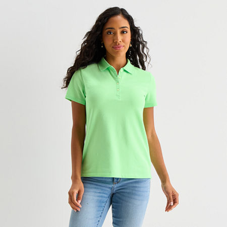 Click here for St. Johns Bay Womens Short Sleeve Polo Shirt  Peti... prices