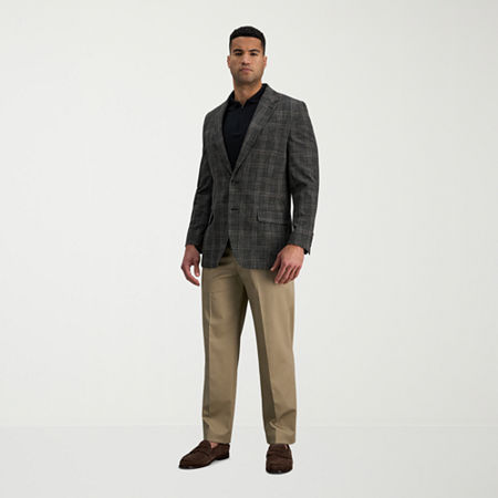 Click here for Haggar Mens Premium No Iron Khaki Classic Fit Flat... prices