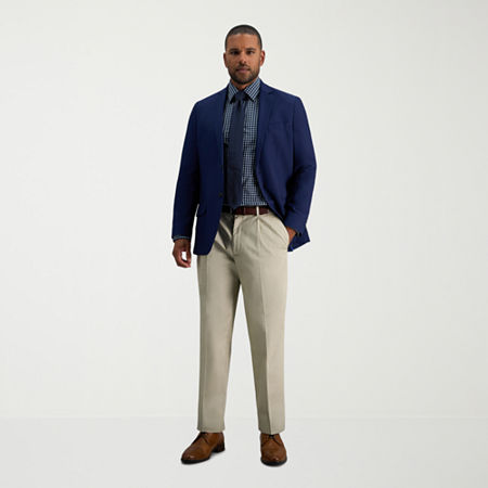 Click here for Haggar Mens Premium No Iron Khaki Classic Fit Plea... prices